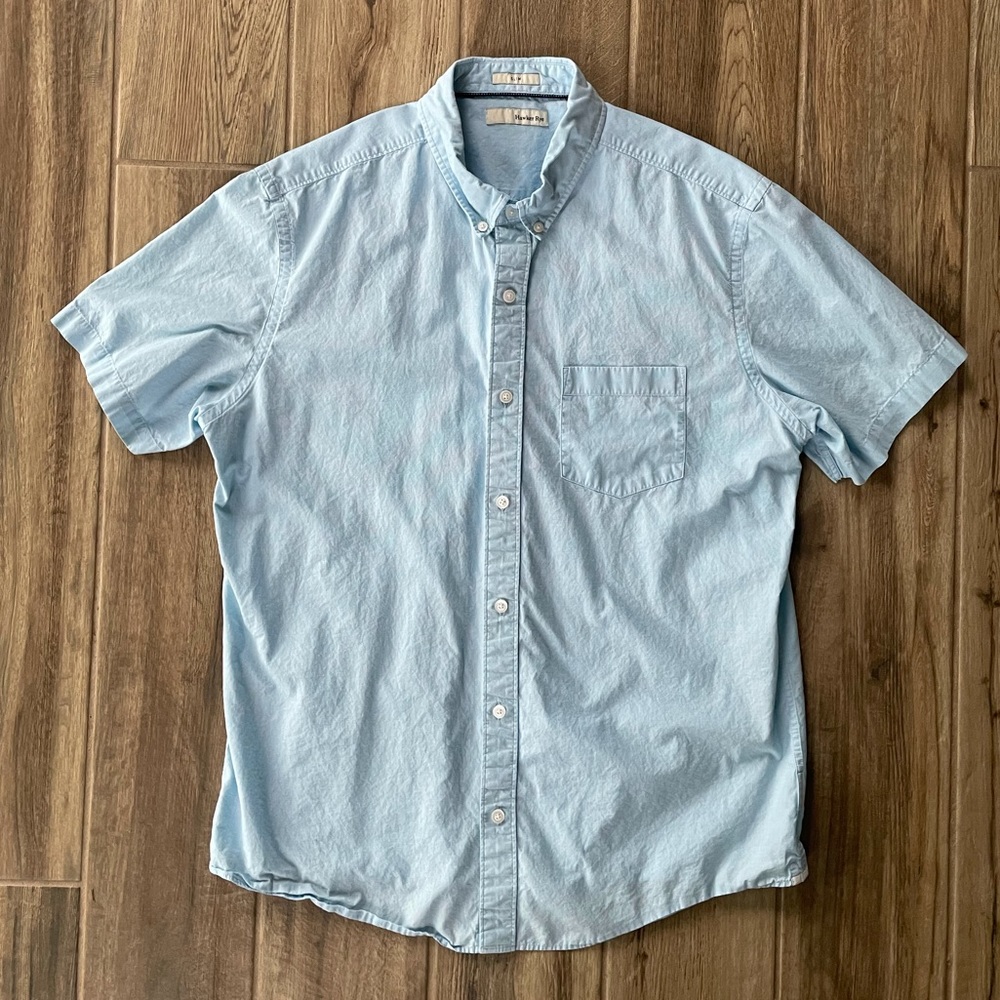 Hawker Rye Short Sleeve Button Down Polo - Gem